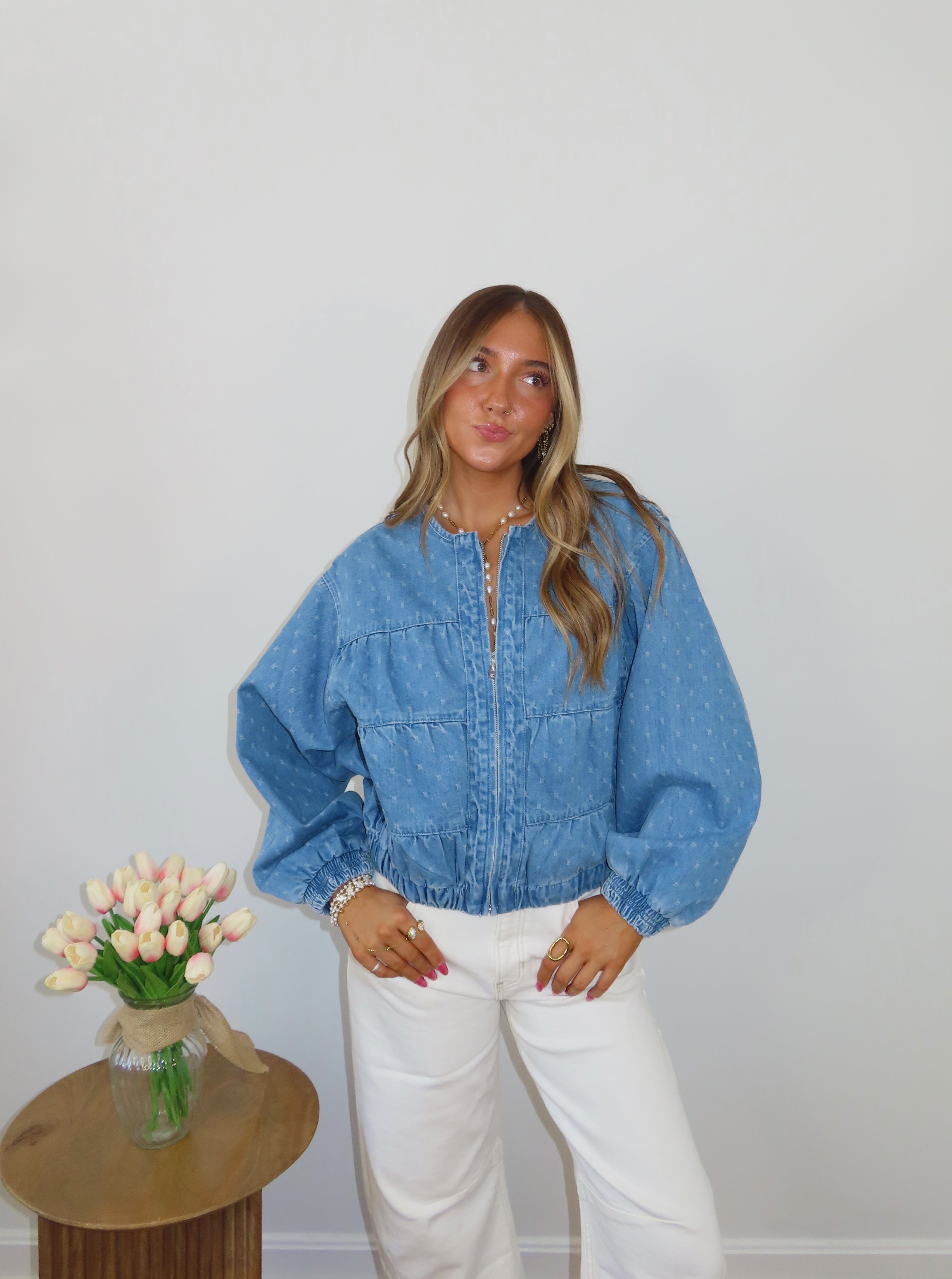 Feels Like Spring Denim Jacket – Lavender Blu Threads